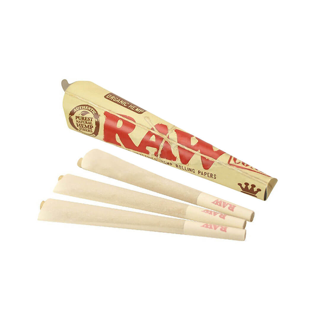Raw Organic King Cones 3ct - Sacred Leaf Austin CBD